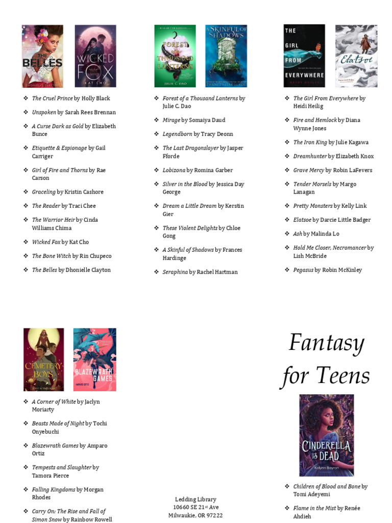 ya_fantasy | PDF | American Speculative Fiction Writers | American ...