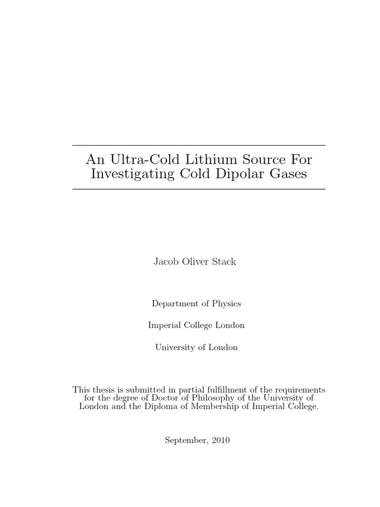 Jacob Stack (2010) .Compressed | PDF | Dipole | Gases