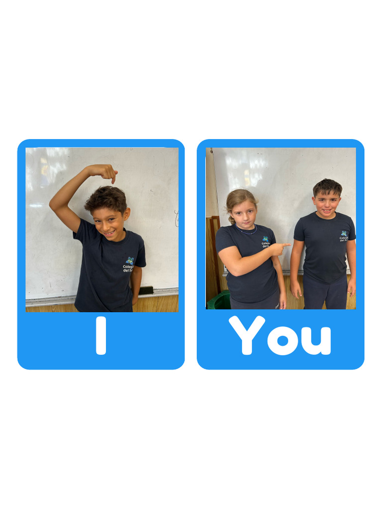 Personal Pronouns English Flashcard in Colorful Illustrative Style ...