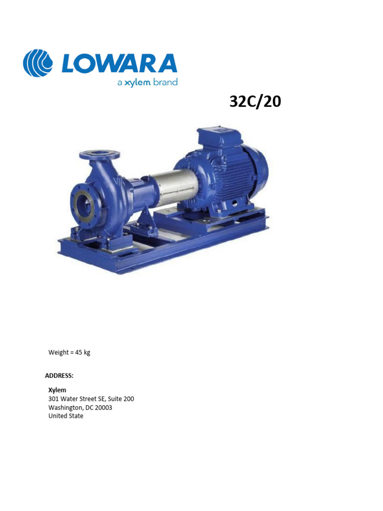 Lowara eNSC Series Pump Overview | PDF | Pump | Mechanical Engineering