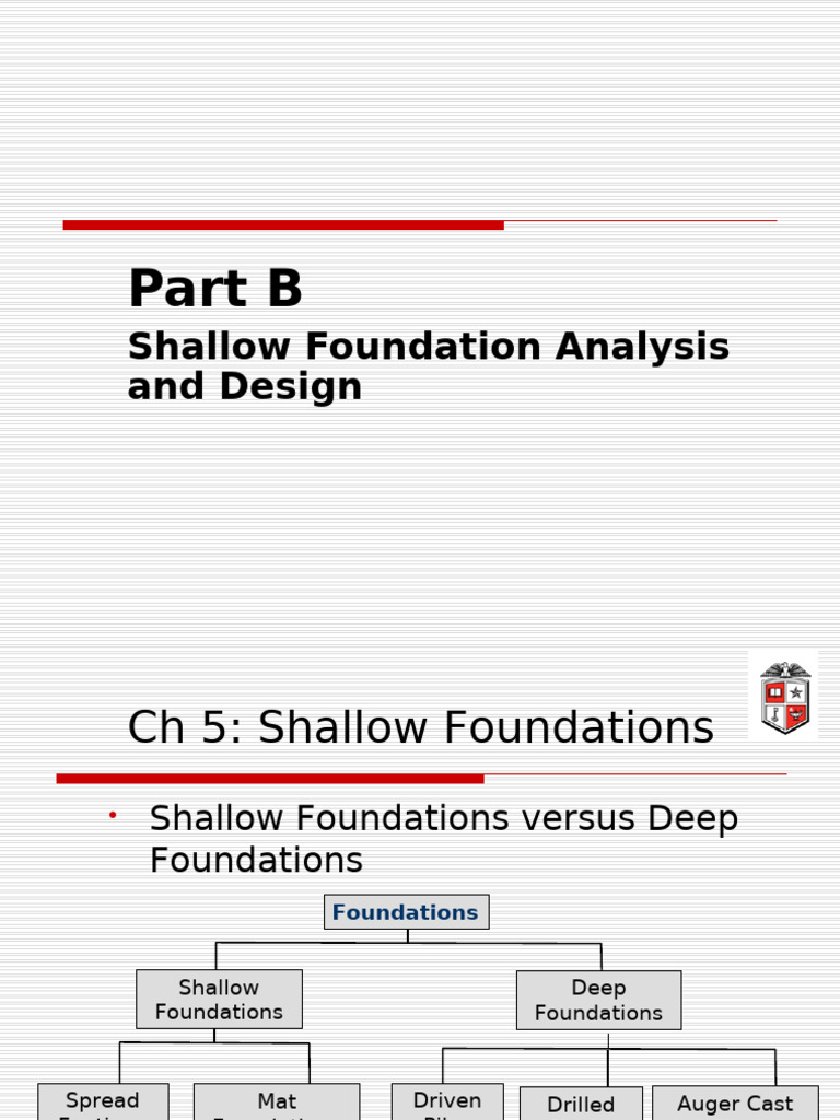 Chapter 5 Shallow Foundations | PDF | Foundation (Engineering) | Deep ...