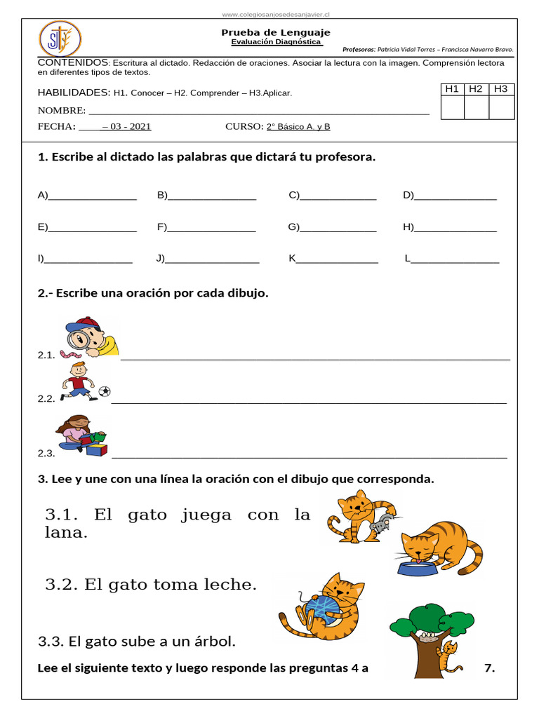 Evaluaciòn Diagnóstica Lenguaje 2021 Pdf Modificación De 8629