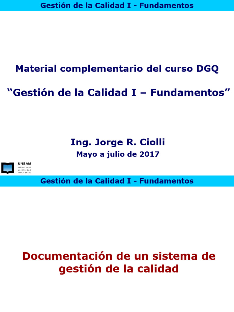 Documentación de Un SGC (Material Complementario 2) | PDF | Gestión de la calidad | Calidad ...