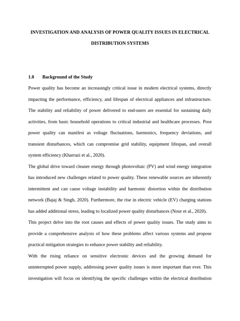 Power Quality Issues in Electrical Systems | PDF | Power Inverter ...