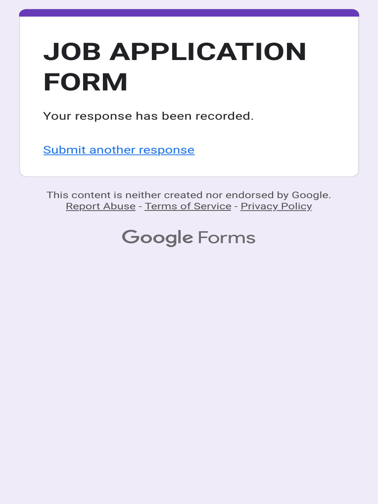 Job Application Form | PDF