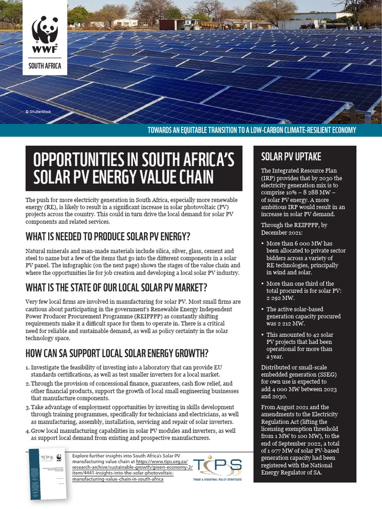 Solar PV Value Chain Factsheet | PDF | Photovoltaics | Photovoltaic System