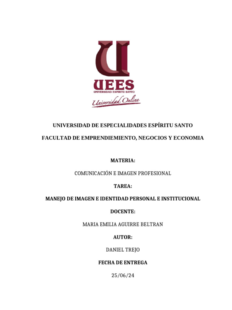 .Daniel Alexander Trejo Velez | PDF | Calidad (comercial) | Business