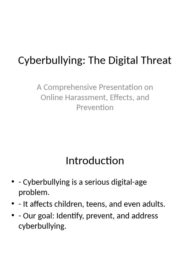 Understanding Cyberbullying: Impact & Prevention | PDF | Cyberbullying ...