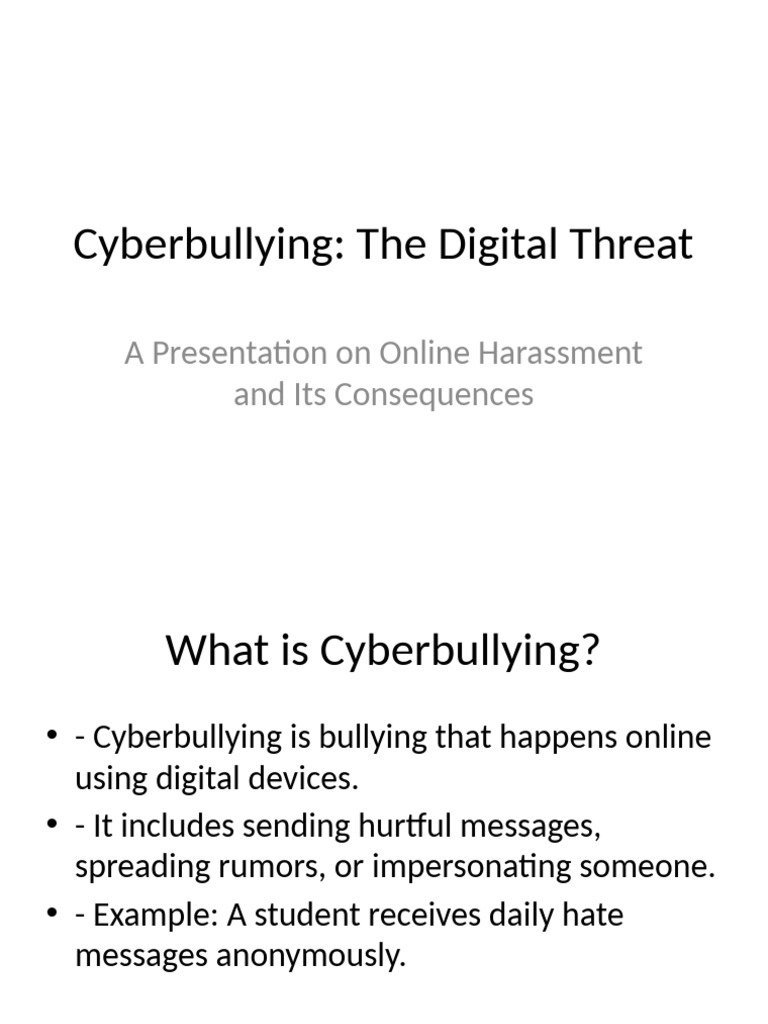 Cyberbullying: Understanding and Prevention | PDF