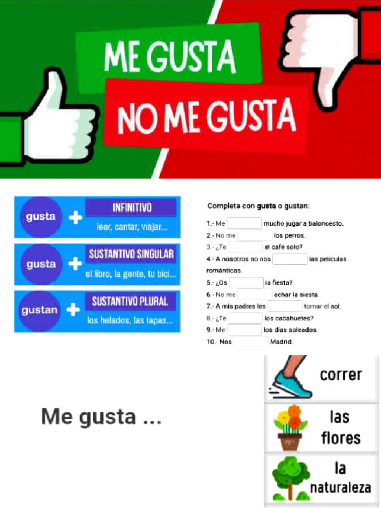 Gustos y preferencias en español | PDF