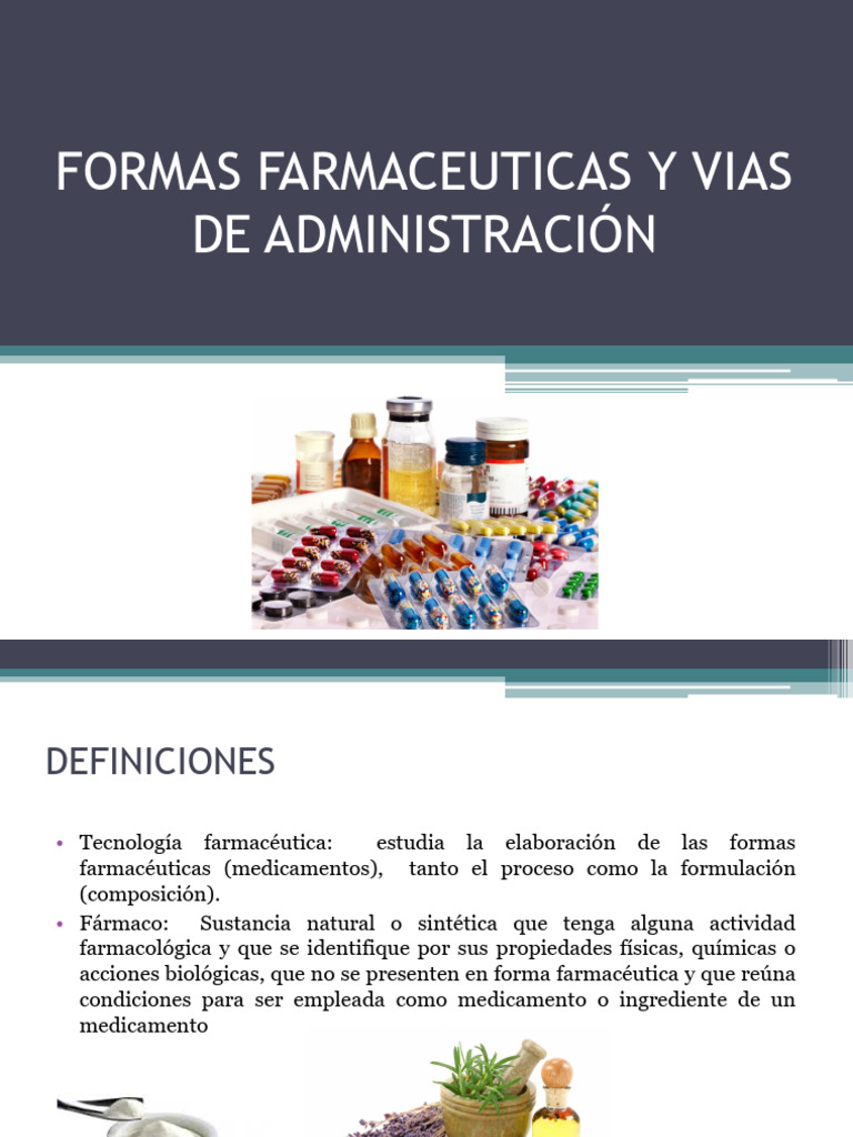 Tipos de Medicamentos y Formas Farmacéuticas | PDF | Tableta (Farmacia ...