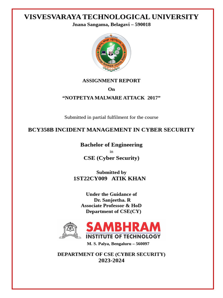 Atik Khan Imc 2 Correct Assignment 1ST22CY009 | PDF | Security | Computer Security