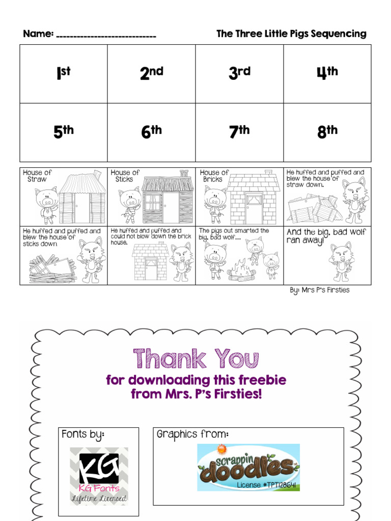 Three Little Pigs Story PDF | PDF