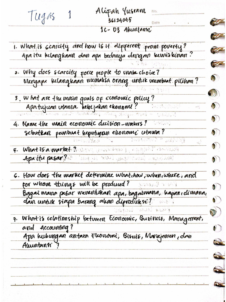 Alifah Yusram Tgs 1 Ekonomi Bisnis | PDF