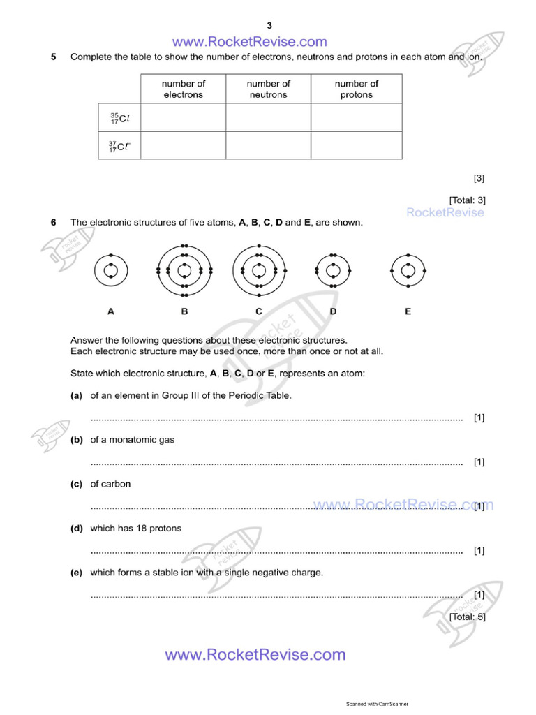 Atomic Structure and Periodic Table QP | PDF