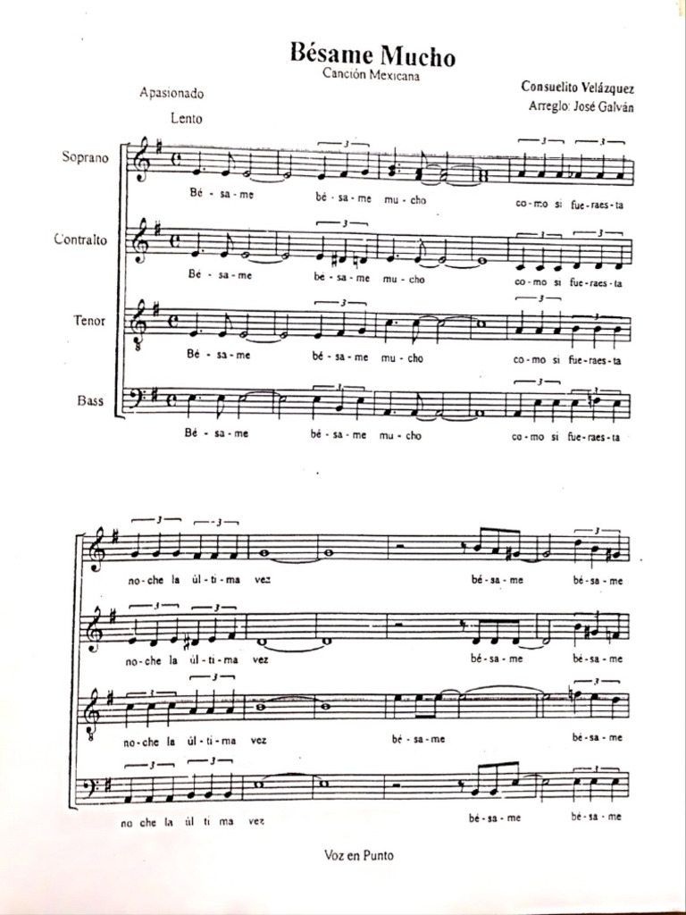 Consuelo Velázquez - Bésame Mucho - Arr. José Galván | PDF