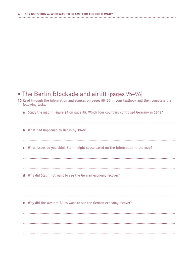 4- Berlin Blockade, Warsaw Pact, NATO | PDF | Warsaw Pact | East Germany