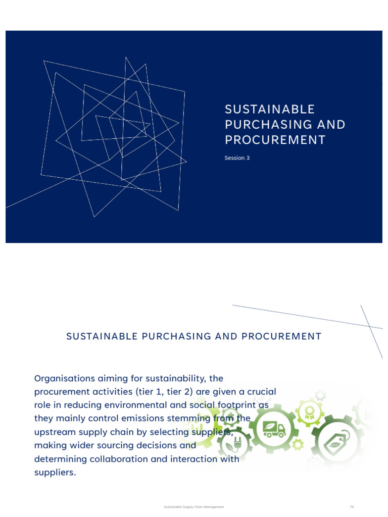 Sustainable Procurement and Supply Chain | PDF | Sustainability ...