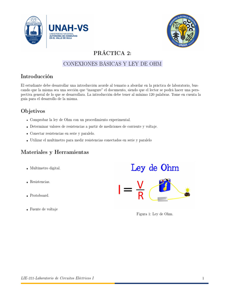 Manual Practica 2 | PDF | Resistencia Eléctrica y Conductancia | voltaje