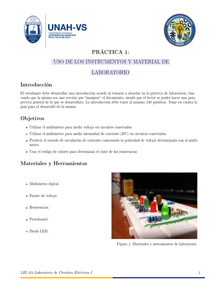 Manual Practica 1 | PDF | Resistencia Eléctrica y Conductancia | Resistor