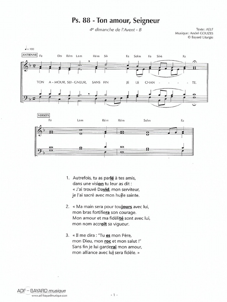 Psaume 88 Parole Sem Sainte | PDF