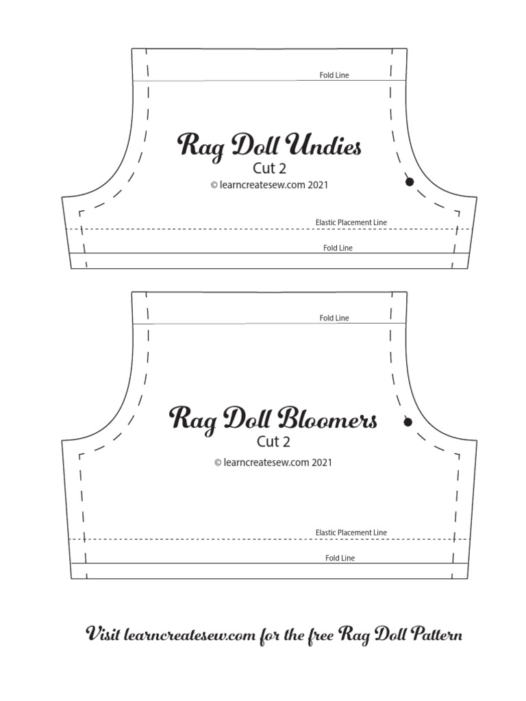 Rag Doll Bloomers Pattern by Learncreatesew | PDF