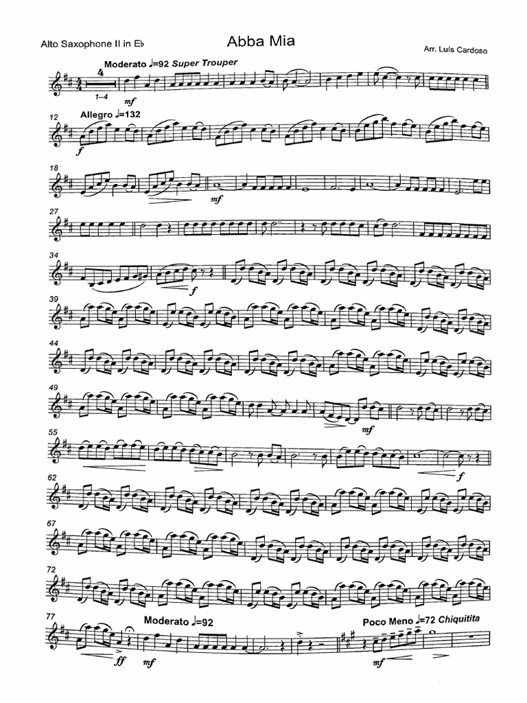 Abba Mia, 2nd Alto | PDF