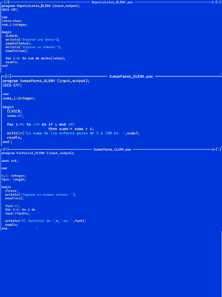 Ejercicios Pascal 2 | PDF