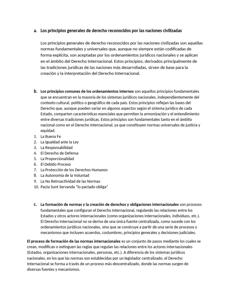Principios del Derecho Internacional y Nacional | PDF | Ley ...