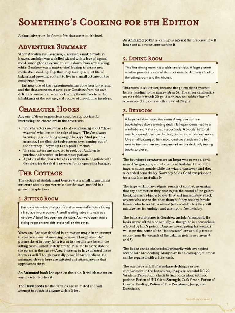 5th Edition Something Is Cooking | PDF