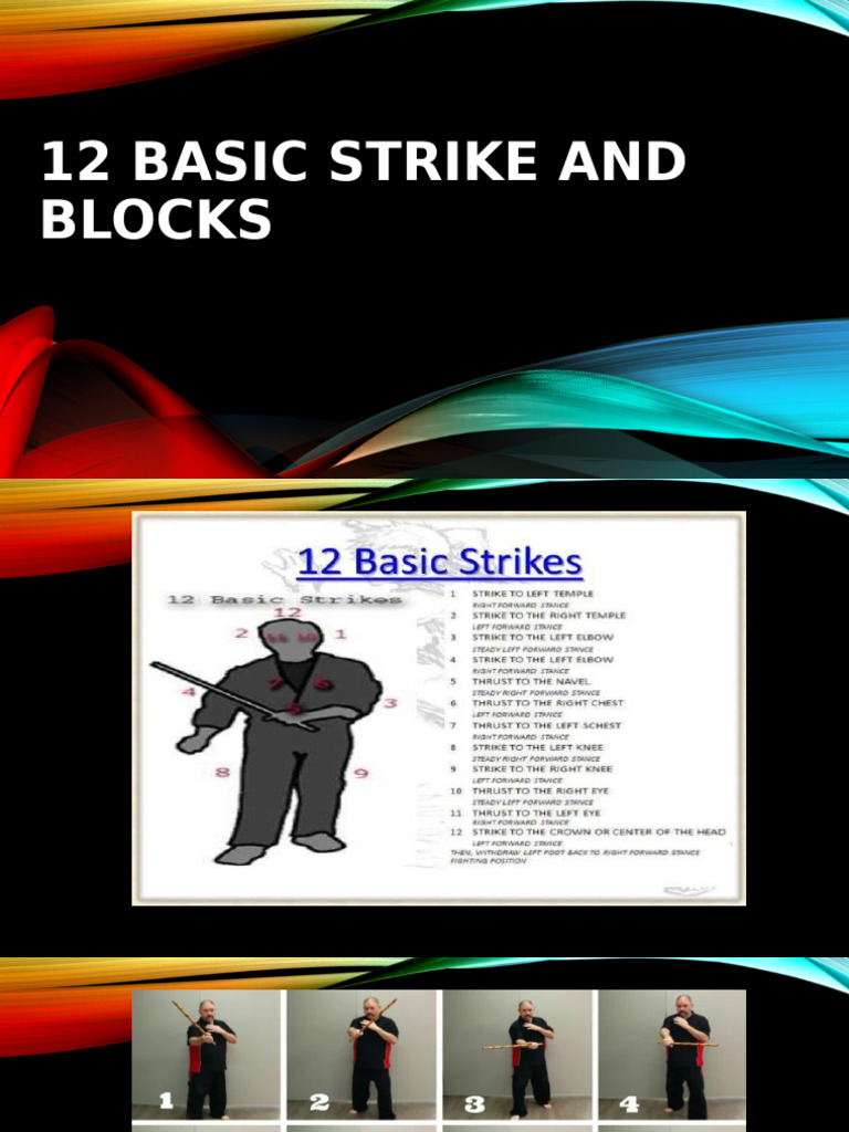 12 Strikes and Blocks in Arnis | PDF