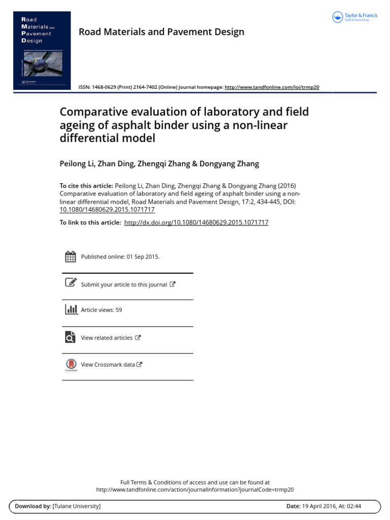 Li Et Al, 2015 - Comparative Evaluation of Laboratory and Field Ageing ...