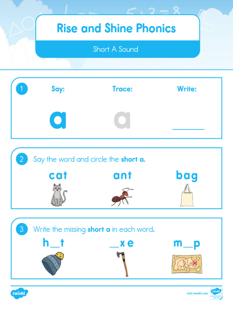 Short A Phonics Activities for Kids | PDF