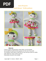 Izzy Doll Pattern | PDF | Knitting | Yarn