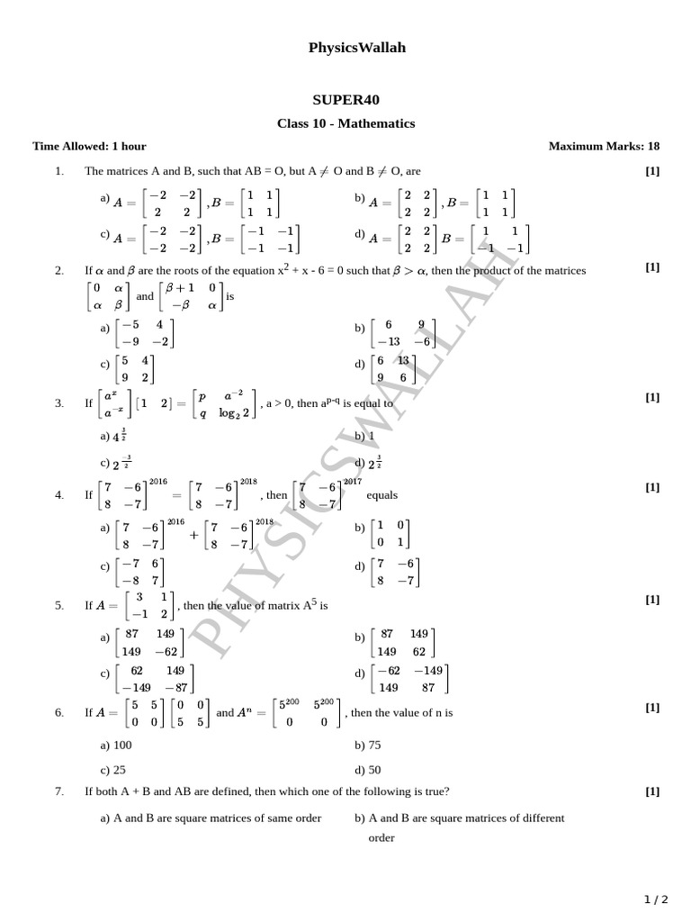 DOC-20250317-WA0012. | PDF | Matrix (Mathematics) | Mathematical Objects