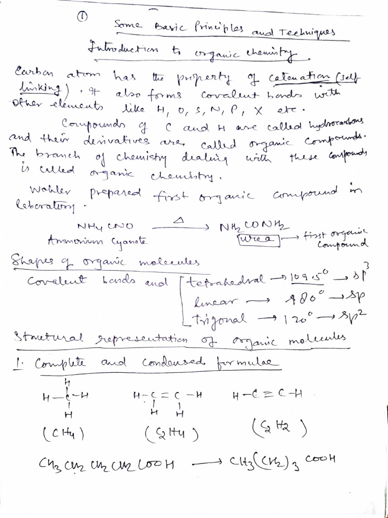 Basic Concepts in Organic Chemistry-1 | PDF