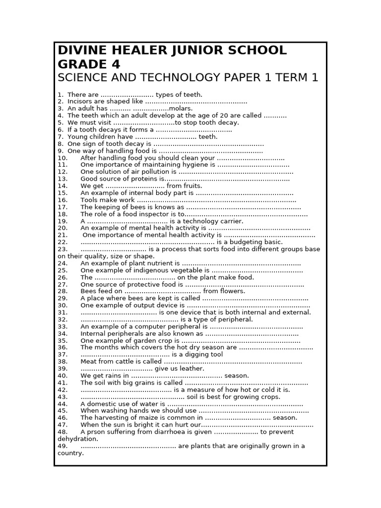 Grade 4 Science and Technology | PDF | Tooth | Agriculture