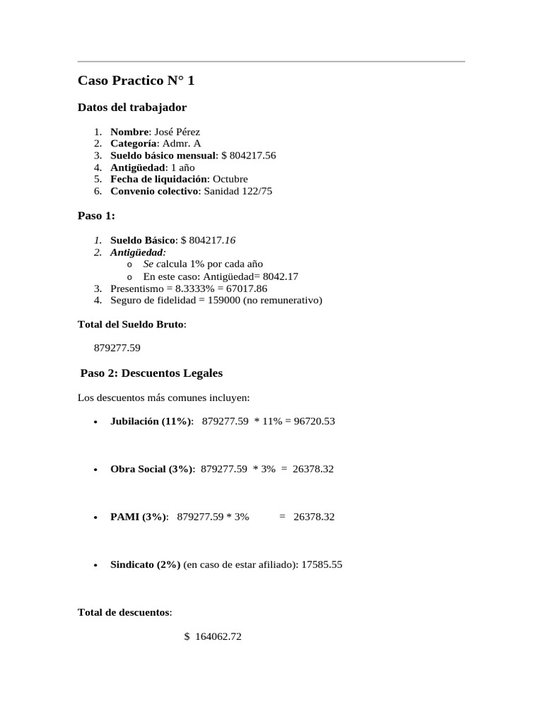 Caso Practico N 1 Resolucion (1) | PDF