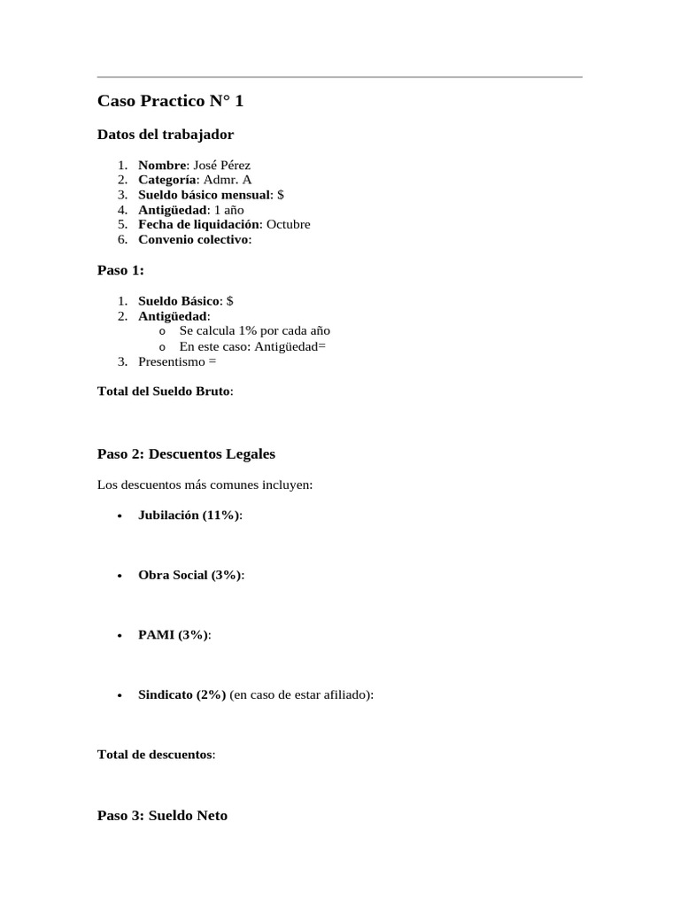 Caso Practico N 1 | PDF
