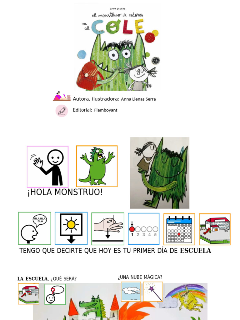 El Monstruo de Colores Va Al Colegio - ADAPTADO | PDF