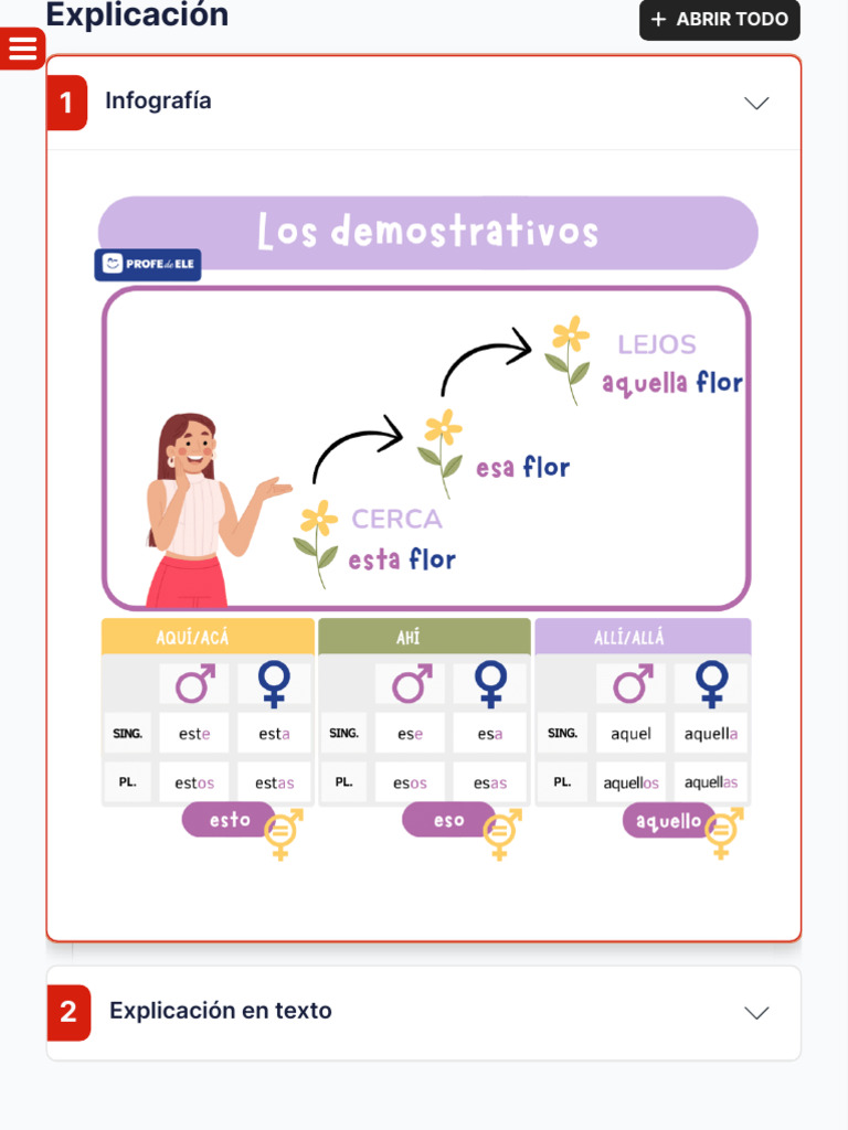 Demostrativos en Profedeele | PDF