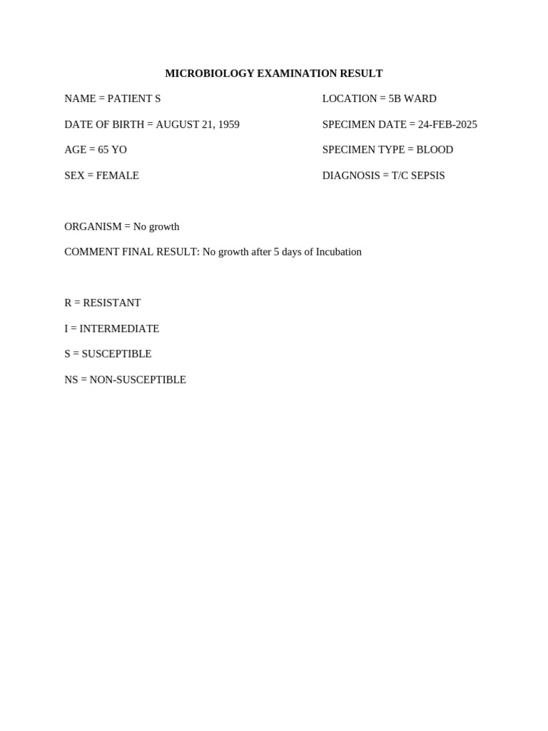 Microbiology Examination Result | PDF | Immunology | Medicine