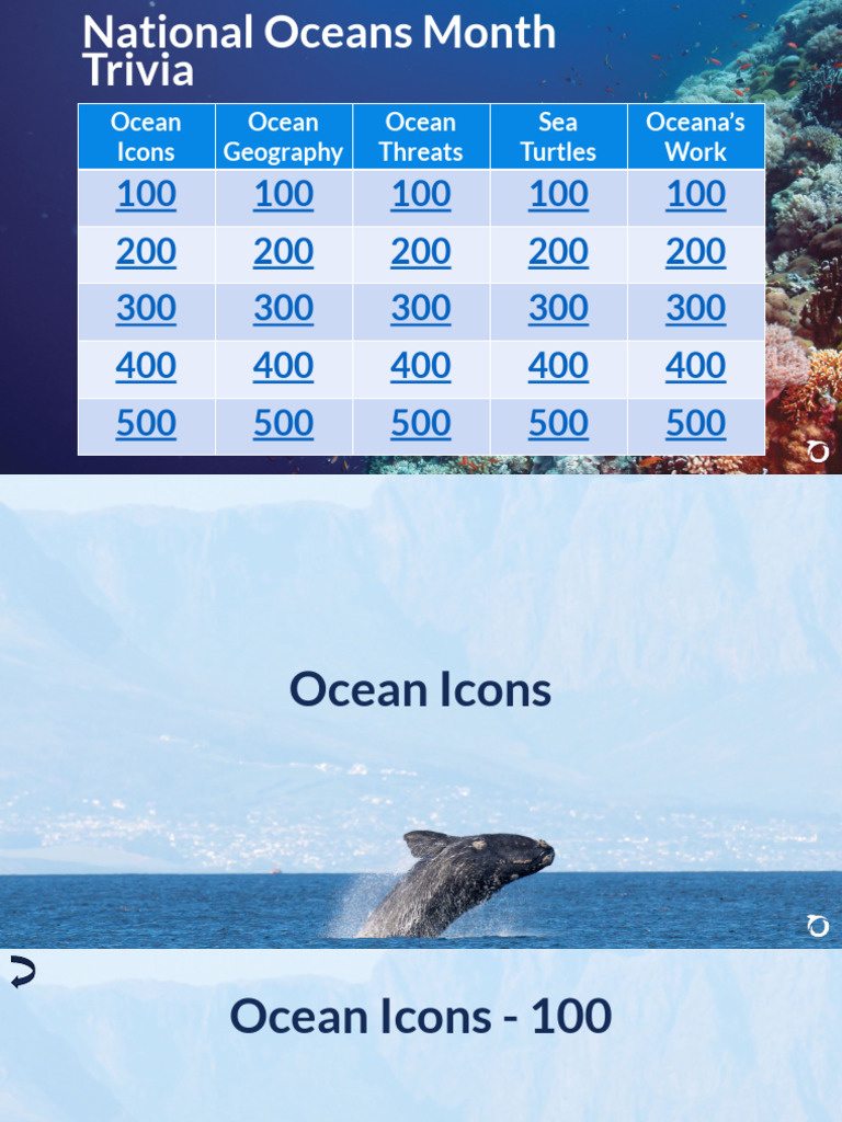 Ocean Trivia: Icons, Geography, and Threats | PDF | Sea Turtle | Oceans