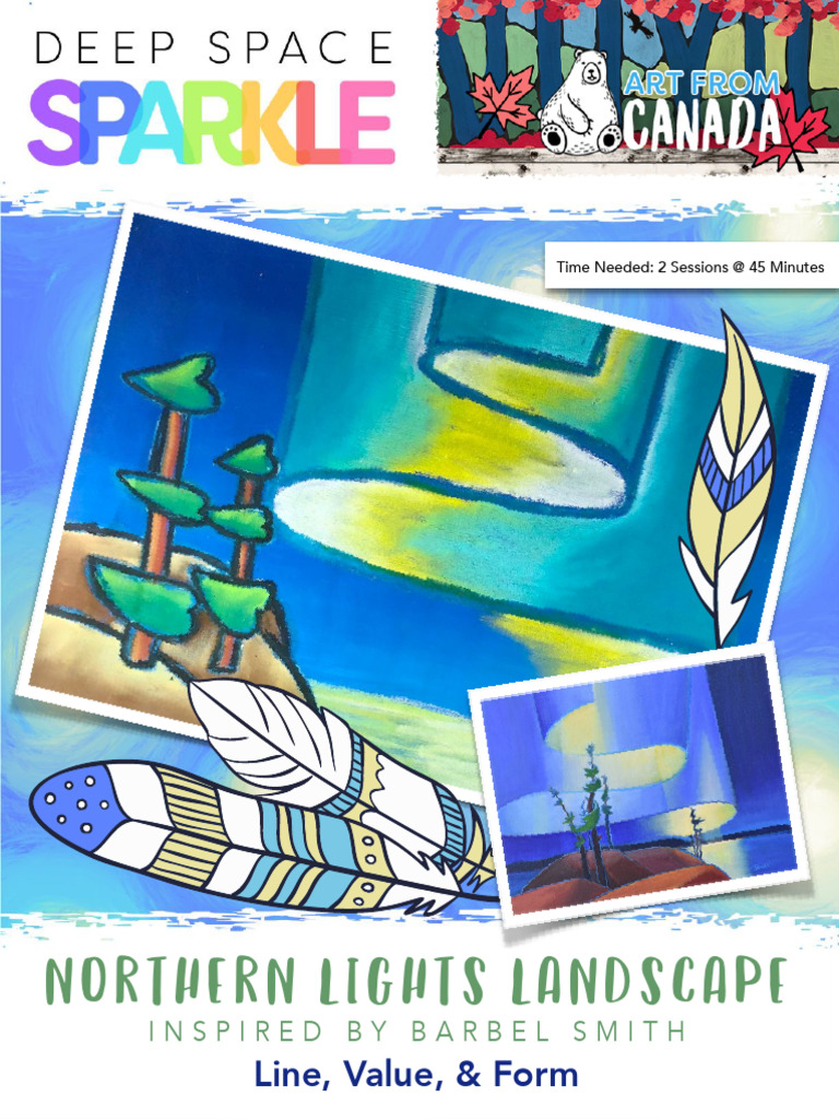 Northern Lights Art Lesson Plan | PDF | Paintings | Pastel