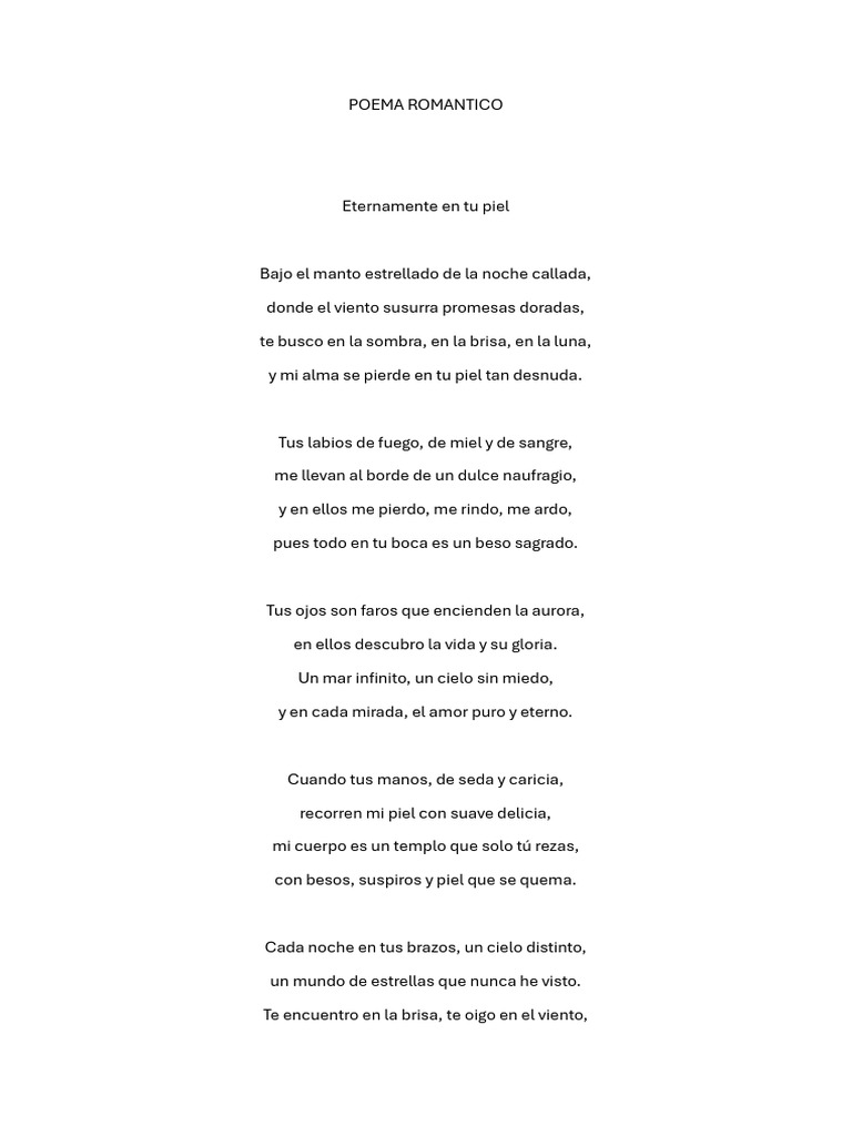 Poema de amor eterno y pasión | PDF