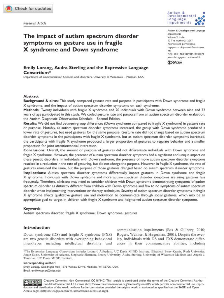 The Impact of Autism Spectrum Disorder Symptoms On | PDF | Autism ...