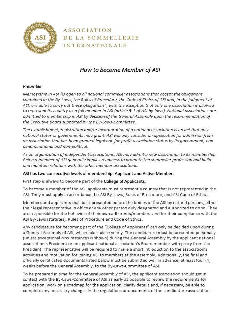 How To Become Member of ASI 2023 - EN | PDF | Justice | Crime & Violence