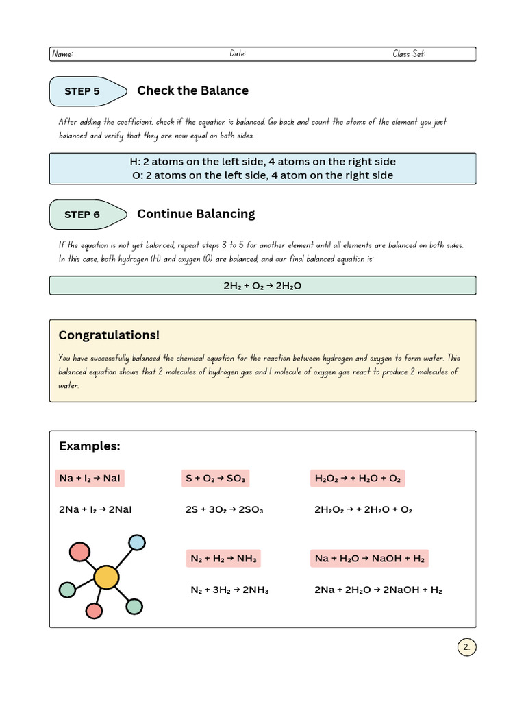 Balancing Chemical Equations Guide | PDF