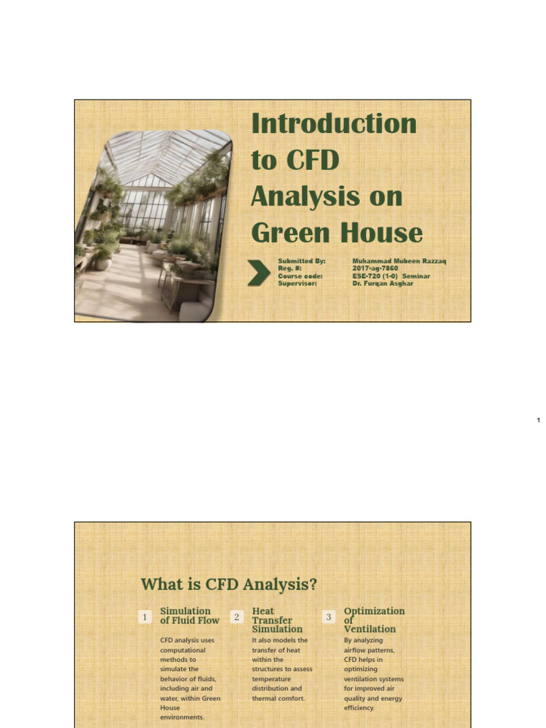 CFD Ventilation Optimization in Greenhouses | PDF | Computational Fluid ...