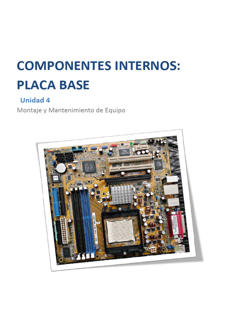 Ud04 Componentes Internos de Un PC | PDF | Hardware de la computadora ...